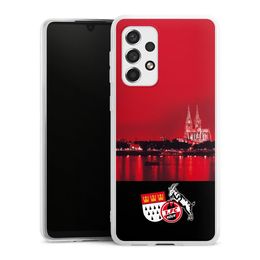 DeinDesign Galaxy A33 5G Handy Silikon H&uuml;lle Case transparent Handyh&uuml;lle Official Licensed Product 1. Fc K&ouml;ln Skyline Silikon Case