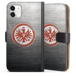 DeinDesign iPhone 11 Handy Klapph&uuml;lle Handyh&uuml;lle aus Kunst Leder schwarz Flip Case Eintracht Frankfurt Sge Logo Sideflip mit Lasche