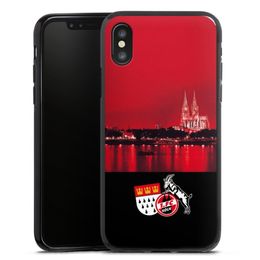 DeinDesign iPhone X Handy Silikon H&uuml;lle Case schwarz Handyh&uuml;lle 1. Fc K&ouml;ln Skyline Official Licensed Product