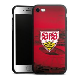 DeinDesign iPhone SE (2020) Handy Premium Silikon H&uuml;lle Handyh&uuml;lle schwarz Case Vfb Stuttgart Official Licensed Product Stadium Silikon Premium Case