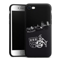 DeinDesign iPhone SE (2020) Handy Premium Silikon H&uuml;lle Handyh&uuml;lle schwarz Case Skyline Official Licensed Product 1. Fc K&ouml;ln Silikon Premium Case