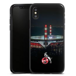 DeinDesign iPhone X Handy Silikon H&uuml;lle Case schwarz Handyh&uuml;lle Stadium 1. Fc K&ouml;ln Official Licensed Product