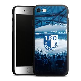 DeinDesign iPhone SE (2020) Handy Premium Silikon H&uuml;lle Handyh&uuml;lle schwarz Case 1. Fcm Stadium 1. Fc Magdeburg Silikon Premium Case