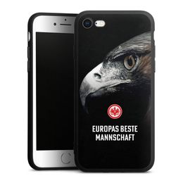 DeinDesign iPhone SE (2020) Handy Premium Silikon H&uuml;lle Handyh&uuml;lle schwarz Case Eintracht Frankfurt Official Licensed Product European Cup Silikon Premium Case