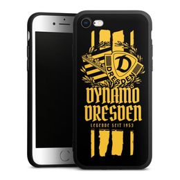 DeinDesign iPhone SE (2020) Handy Premium Silikon H&uuml;lle Handyh&uuml;lle schwarz Case Sgd Statement Sg Dynamo Dresden Silikon Premium Case