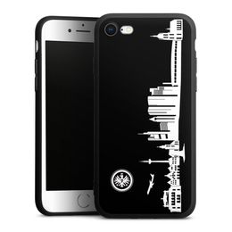 DeinDesign iPhone SE (2022) Handy Premium Silikon H&uuml;lle Handyh&uuml;lle schwarz Case Eintracht Frankfurt Sge Skyline Silikon Premium Case