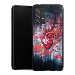DeinDesign Galaxy A52s 5G Handy Silikon H&uuml;lle Case schwarz Handyh&uuml;lle 1. Fc Kaiserslautern 1. Fck Heart