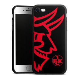 DeinDesign iPhone SE (2020) Handy Premium Silikon H&uuml;lle Handyh&uuml;lle schwarz Case 1. Fc Kaiserslautern Logo Official Licensed Product Silikon Premium Case