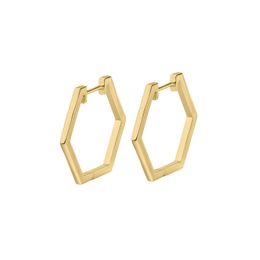 Nana Kay Paar Creolen, in Hexagon-Form, goldfarben