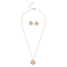 next Kette mit Anhänger Halskette mit funkelnder Scheibe (1-tlg), goldfarben