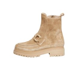 Emilio Sarto Veloursleder Boots Mit Schmuckapplikation Winterboots mit modernem Design, braun, 42 EU