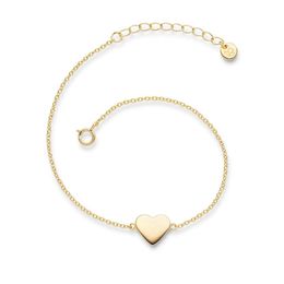 Glanzstücke München Glanzstücke München Silberarmband Herz gelbgold, aus Sterling Silber