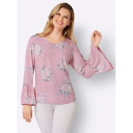 Sieh an! Klassische Bluse Langarm-Bluse, rosa, 44