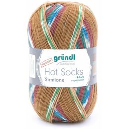 gründl Wolle Hot Socks Sirmione 100 g espresso-multicolor Handarbeit - Gründl