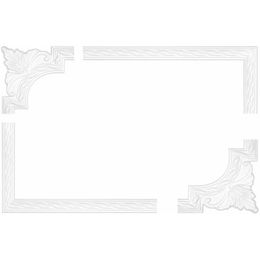 HEXIM Perfect - Wand- und Deckenumrandung Fries Stuck Rahmen stoßfest AC252: Segment AC252-11 240 x 240 x 22 mm