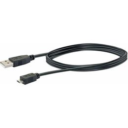 Schwaiger - Micro usb Ladekabel CK1511 533 schwarz, 1m, 1x usb 2.0 a Stecker / 1x usb 2.0 Micro b Stec USB-Kabel & Stecker