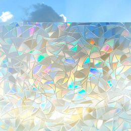 MICASIA 3D Regenbogen-Effekt Fensterfolie statisch haftend Größe HxB: 200cm x 44,5cm