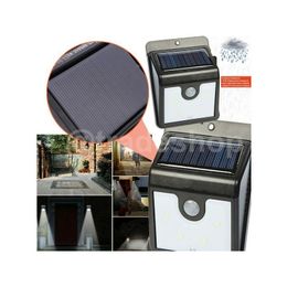 Meditrade GmbH Trade Shop Traesio - 4 led bewegungs- und dämmerungssensor solar-panel-scheinwerfer für den aussenbereich