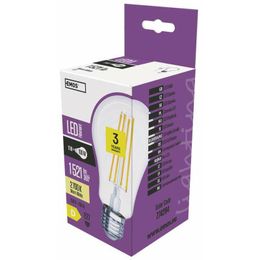 Edison led Lampe Filament A67, 11W Ersatz für 100W Glühbirne, E27 Sockel und Helligkeit 1521 lm, Warmweiß 2700 k, Z74284 - EMOS