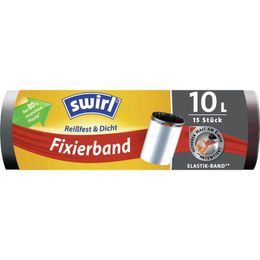 Fixierband-Müllbeutel 10 l Reißfest & Dicht Müllsäcke & Müllsackständer - Swirl