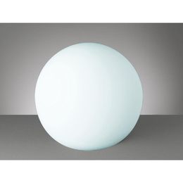 meineWunschleuchte LED Kugel Tischleuchte 1 flammig Opal Glas Weiß Ø20cm Höhe 18cm