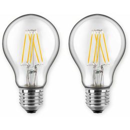 LED-Lampe A60 Filament, E27, eek:e, 7 w, 810 lm, 2700 k, 2 Stück - Blulaxa