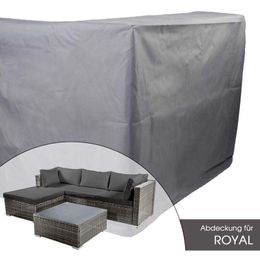 Abdeckhaube Poly Rattan Gartenmöbel Royal 210x82x67cm - Brast