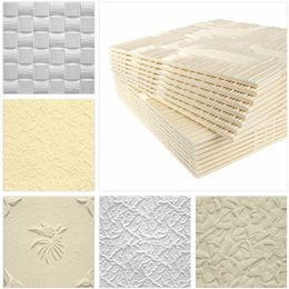 Marbet Design - Deckenplatten 50x50cm Styropor eps 6 Dekore in 3 Farben, Marbet Deckenverkleidung: 2 m² / 8 Platten, Natura beige- mit Überlappung