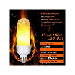 Meditrade GmbH Led glühbirne lampe flamme effekt feuer bewegung fassung E27 5W watt
