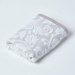 Homescapes - Handtuch aus türkischer Baumwolle, Damast-Muster beige - Beige