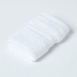 Homescapes - Zero Twist-Gesichtshandtuch Supima-Baumwolle, weiß - Weiß
