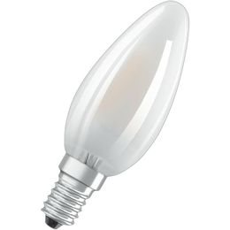Osram - Filament led Lampe mit E14 Sockel, Kaltweiss (4000K), Kerzenform, 4W, Ersatz für 40W-Glühbirne, matt, led Retrofit classic b