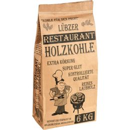 Favorit Lübzer Restaurant Holzkohle Grillkohle in Premium Qualtiät aus Laubholz 6kg 6000