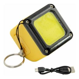 WOLFPAK Wiederaufladbare LED-Taschenlampe mit Magnet 300 Lumen Wiederaufladbarer Minicube/Powerbank