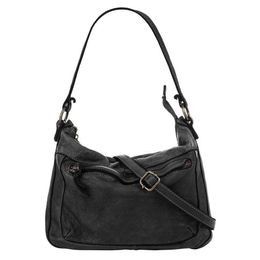 CLUTY Shopper, echt Leder, Made in Italy, schwarz