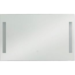 Welltime Badspiegel, mit Touch LED-Beleuchtung, eckig, in versch. Größen erhältlich, silberfarben
