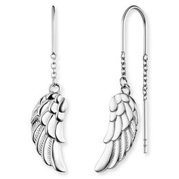 Engelsrufer Paar Ohrhaken Schmuck Geschenk, Engelsflügel, ERE-FLYWING, silberfarben