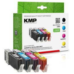 KMP 1 Tinten-Set C90V ERSETZT CLI-551XL BK/C/M/Y Tintenpatrone (4 Farben)