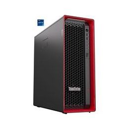 Lenovo ThinkStation P5 (30GA000KGE), PC-System schwarz/rot, Windows 11 Pro for Workstations 64-Bit