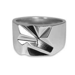 Sprezzi Fashion Siegelring Massiver Herren 925 Silber Ring Moderner Siegelring massiv