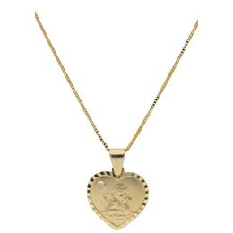 Firetti Kette mit Anhänger Schmuck Geschenk Gold 375 Halsschmuck Halskette Goldkette Venezianer, mit Diamant, gelb|goldfarben