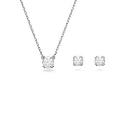 Swarovski Schmuckset Constella Set, Rundschliff, 5647663 (Set, 3-tlg), mit Swarovski® Kristallen, blau|silberfarben|weiß