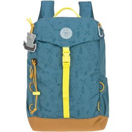 Lässig LÄSSIG Kinderrucksack Adventure, Blue, Big Backpack, inkl. thermoisolierter Sitzunterlage; aus recyceltem Material, blau