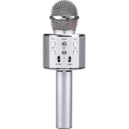 SWEET ACCESS Bluetooth-Lautsprecher-Karaokemikrofon in Silber