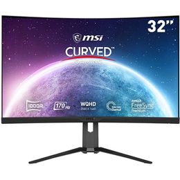 MSI G322CQP Curved-Gaming-LED-Monitor (80 cm/31,5 ", 2560 x 1440 px, WQHD, 1 ms Reaktionszeit, 170 Hz, VA LED), schwarz
