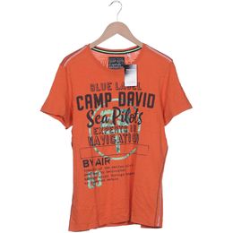 CAMP DAVID Herren T-Shirt, orange, Gr. 48