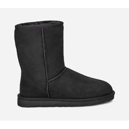 UGG Australia UGG® Classic Short für Herren | Warme Lammfell-Boots auf in Black, Größe 40, Leder