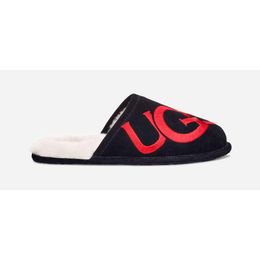 UGG Australia UGG® Scuff Logo Hausschuhe für Herren in Black, Größe 45, Veloursleder