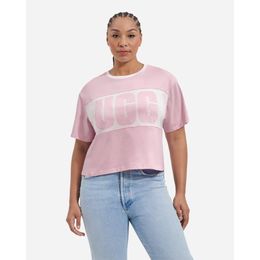 UGG Australia UGG® Jordene Colorblock-T-Shirt mit Logo für Damen in Dusty Lilac, Größe L, Baumwolle