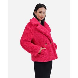 UGG Australia UGG® Kurzer Gertrude Teddymantel für Damen in Cerise, Größe M